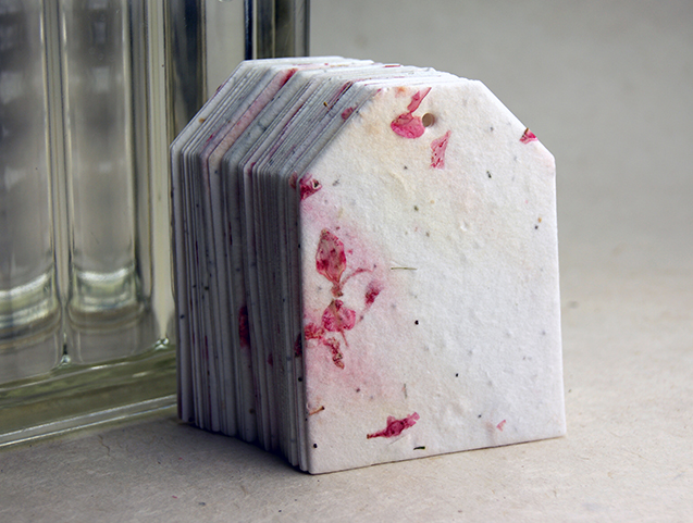 Handmade Paper Seed Memorial, Celebration and Gift Tags